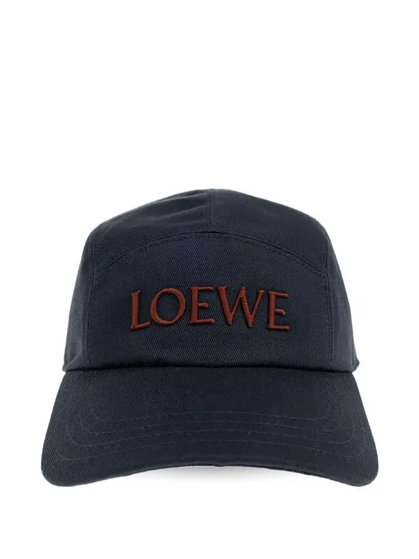 Loewe Logo Cotton Baseball Cap - Blue