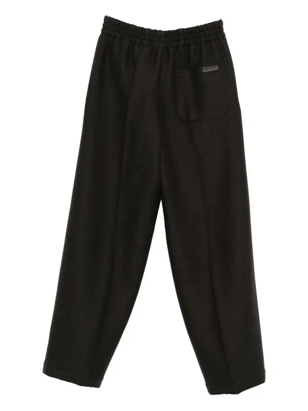 Ami Wool Wide-leg Trousers - Grey