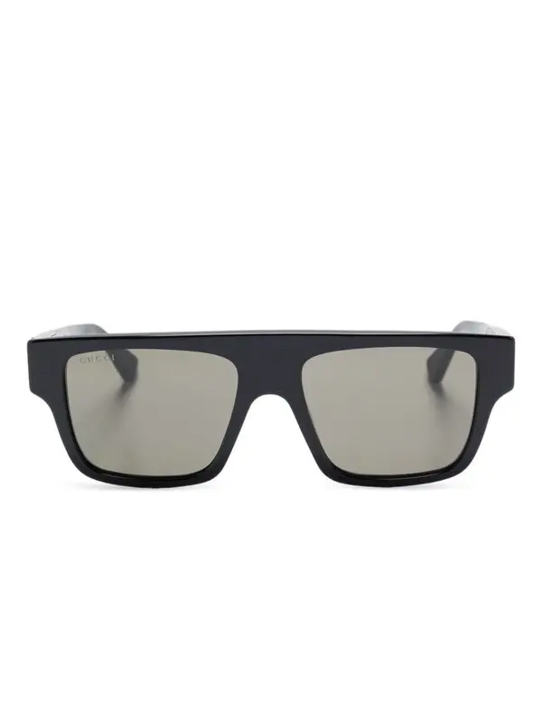 Gucci Rectangular Frame Sunglasses - Black