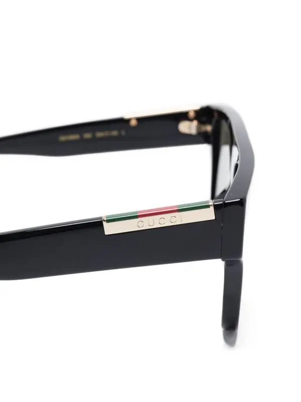 Gucci Rectangular Frame Sunglasses - Black