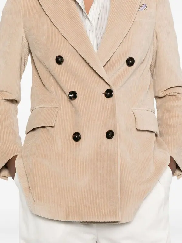 CIRCOLO 1901 Cotton Double-breasted Jacket - Beige