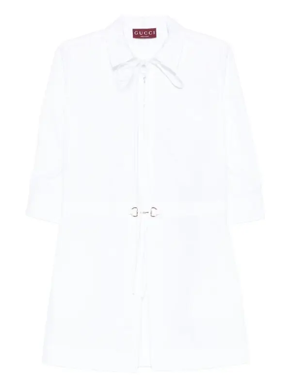 Gucci Cotton Short Shirt Dress - White