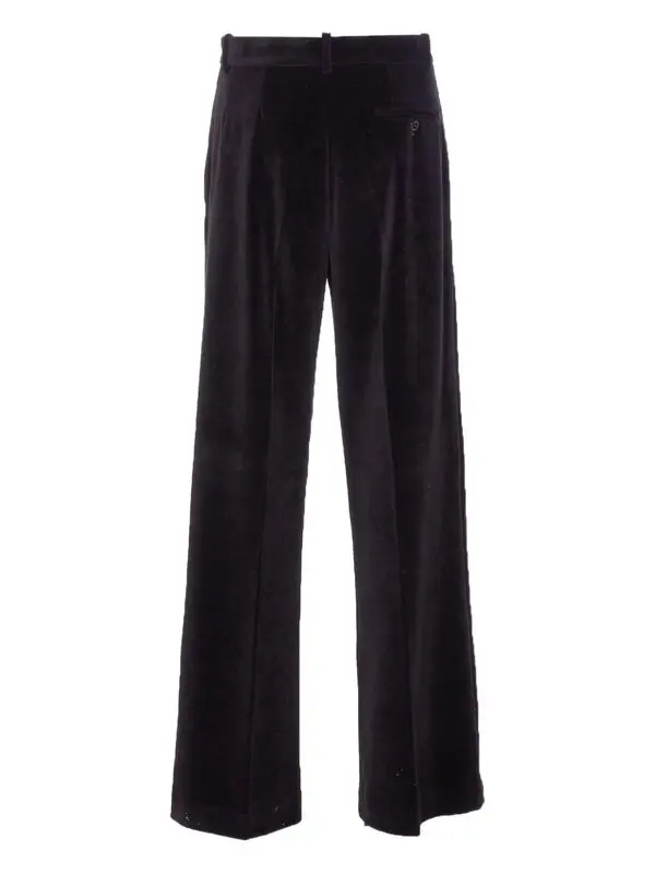 CIRCOLO 1901 Cotton Wide-leg Trousers - Black