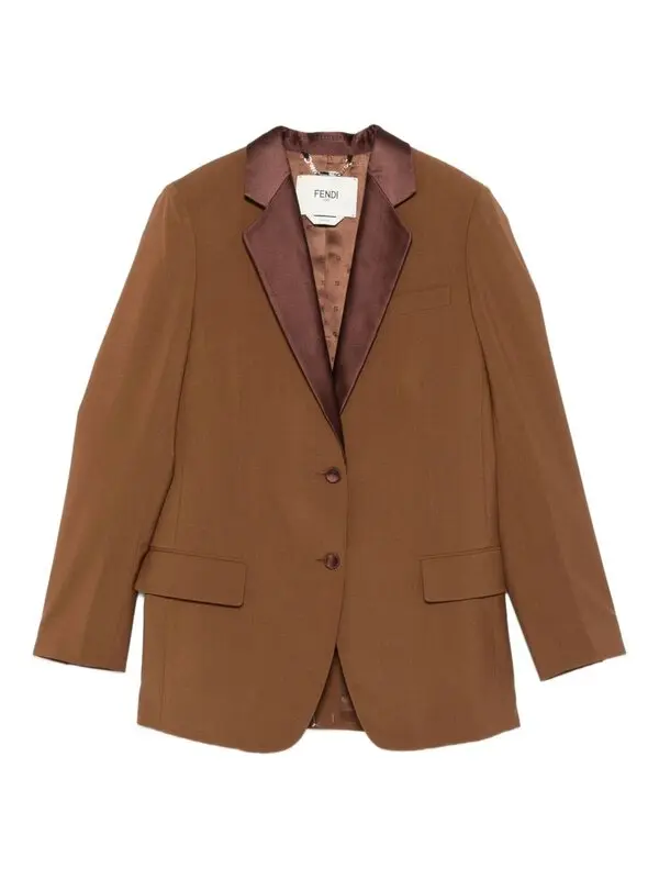 Fendi Wool Single-breasted Jacket