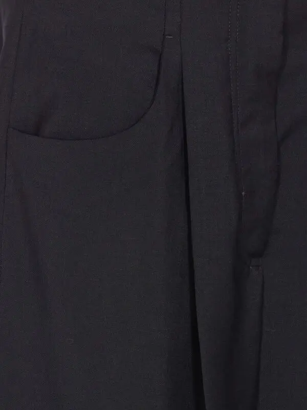 Fendi Wool Wide-leg Trousers - Black