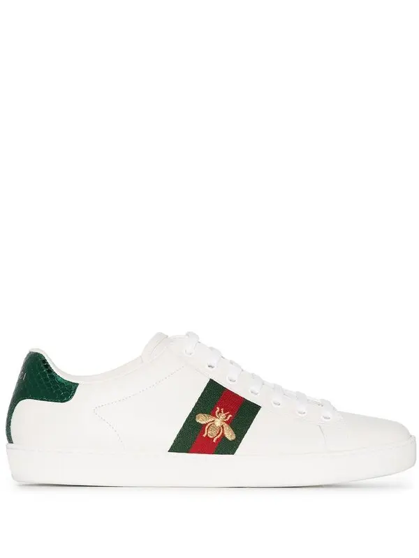 Gucci Ace Leather Sneakers - White
