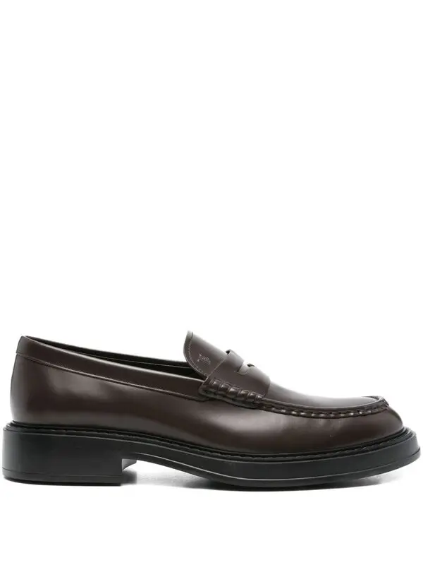 TOD'S Leather Loafers - Brown