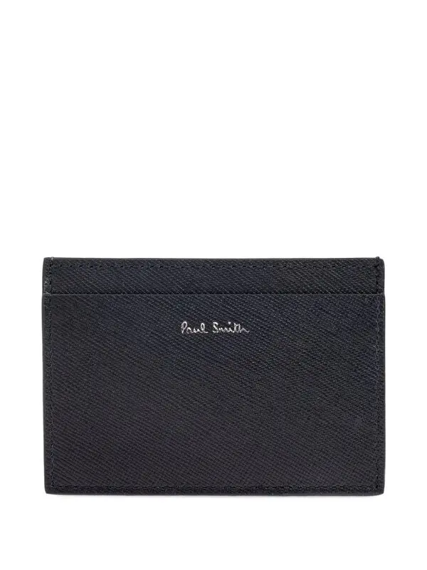 Paul Smith Credit Card Holder With Printing - Black