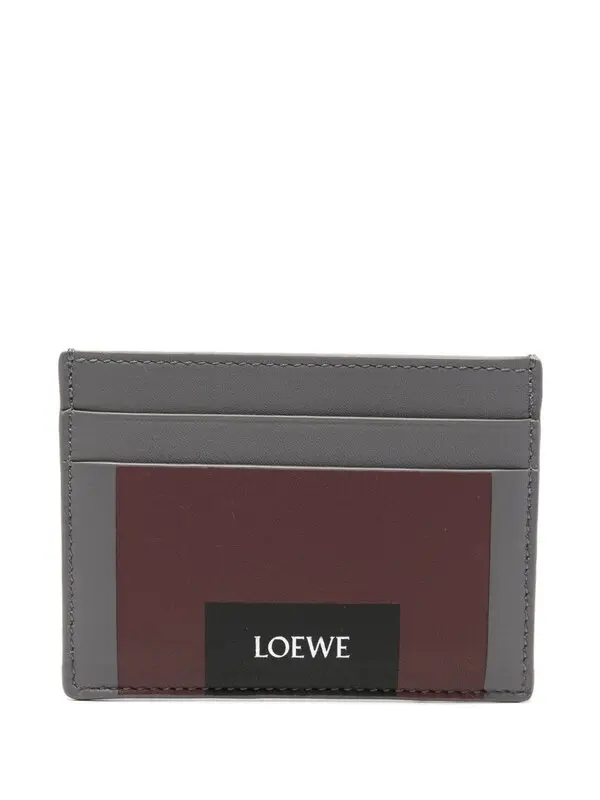 Loewe Leather Credit Card Case - Grey