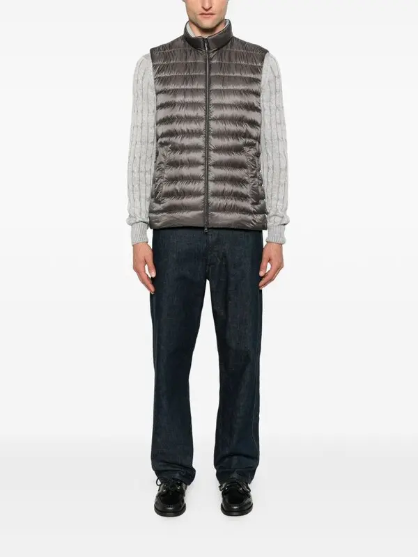Herno Nylon Down Vest - Grey