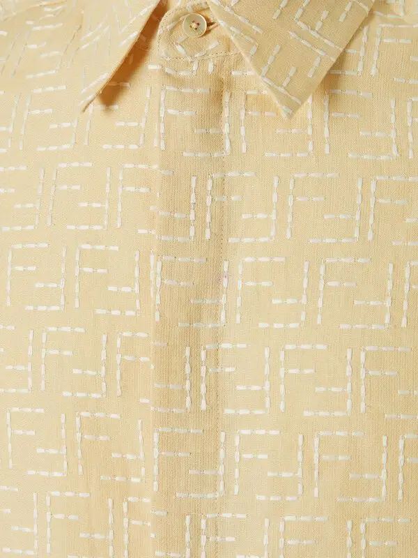 Fendi Ff Jacquard Shirt - Yellow