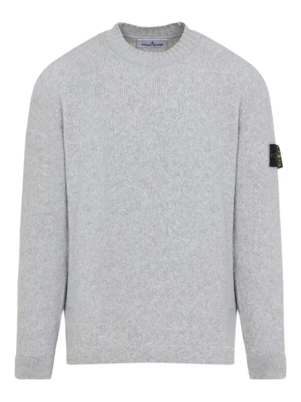 Stone Island Wool Blend Crewneck Sweater - Grey