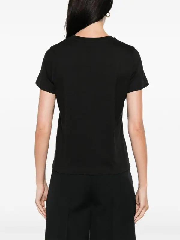 Moncler Logo Cotton T-shirt - Black