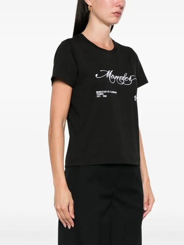 Moncler Logo Cotton T-shirt - Black