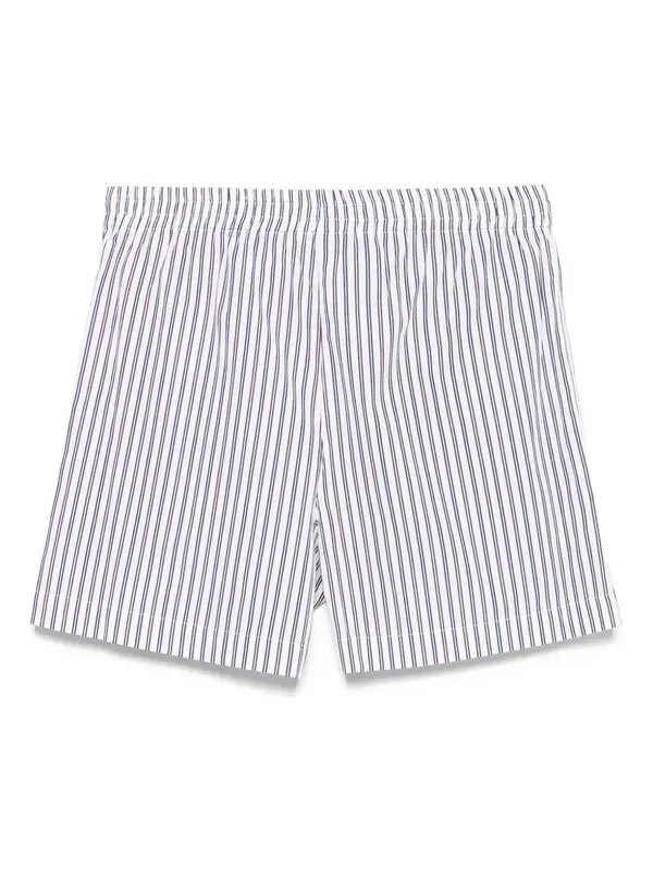 Attico Striped Cotton Shorts - Multi