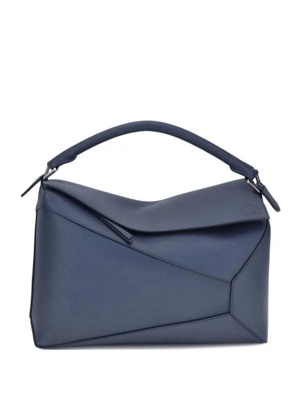 Loewe Puzzle Edge Large Leather Handbag - Blue