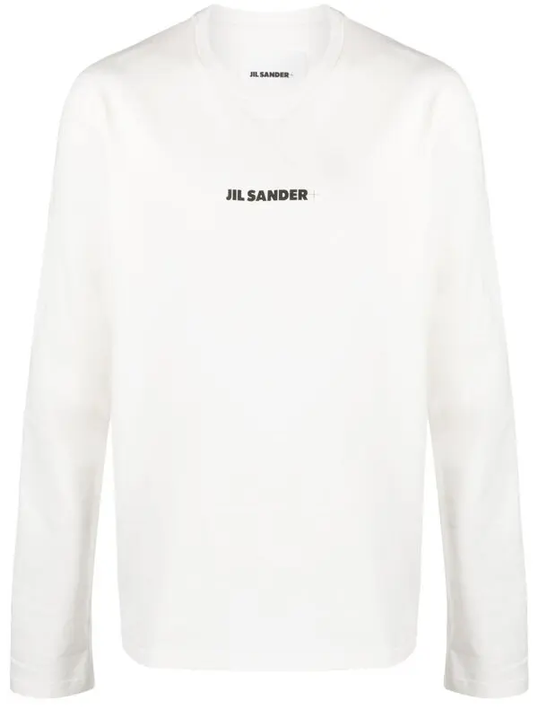 JIL SANDER Sweater With Logo - White