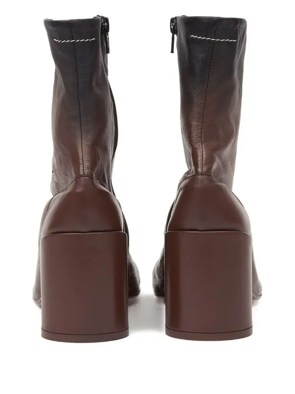 MAISON MARGIELA Leather Ankle Boots - Brown