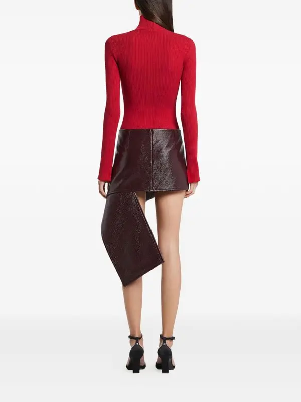 COURREGES Vinyl Mini Skirt - Red