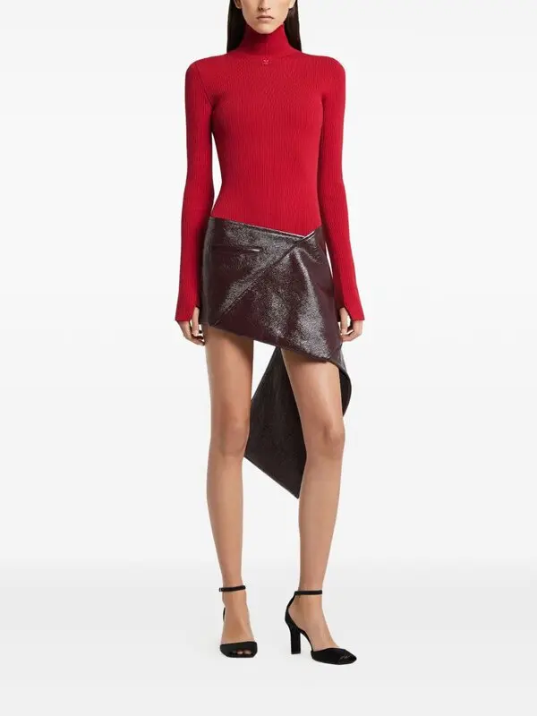 COURREGES Vinyl Mini Skirt - Red