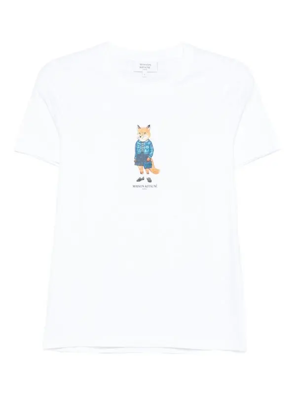 Maison Kitsuné Dressed Fox Cotton T-shirt - White