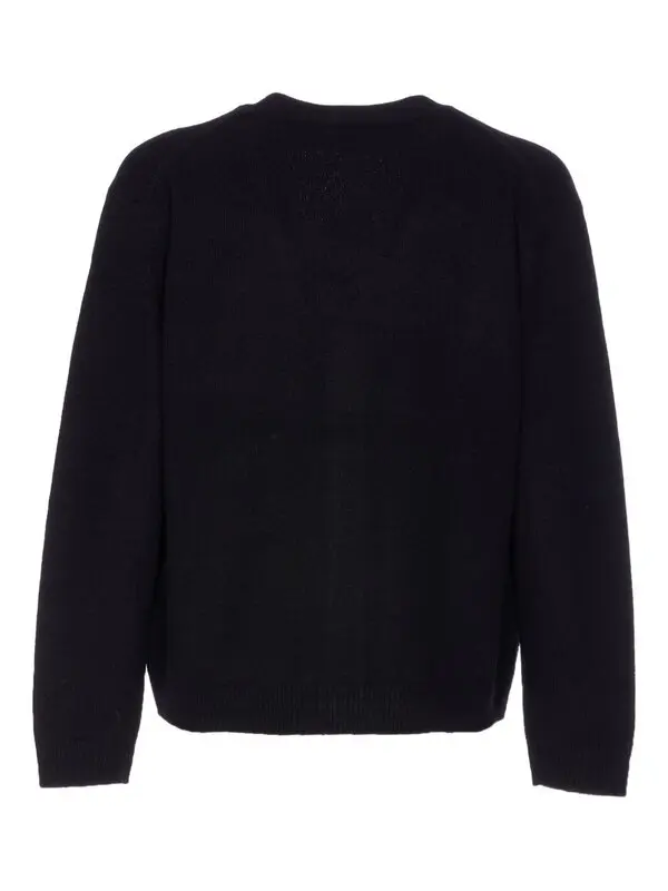 Maison Kitsuné Wool V-neck Cardigan - Black