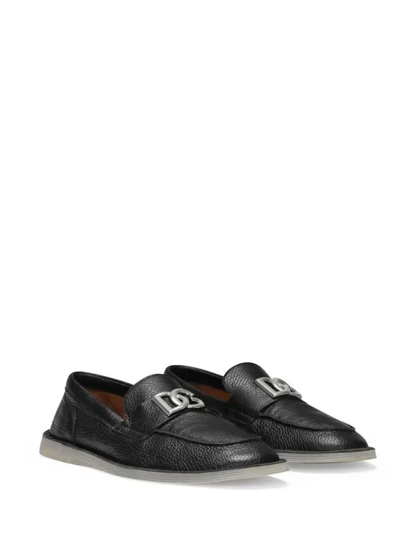 Dolce & Gabbana Leather Loafer With Logo