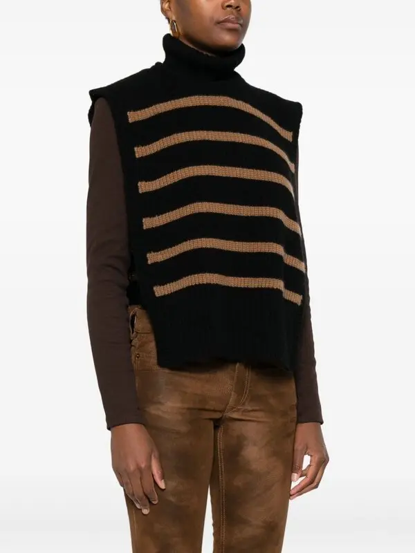 DAVANTINO Wool Turtleneck Sweater - Black