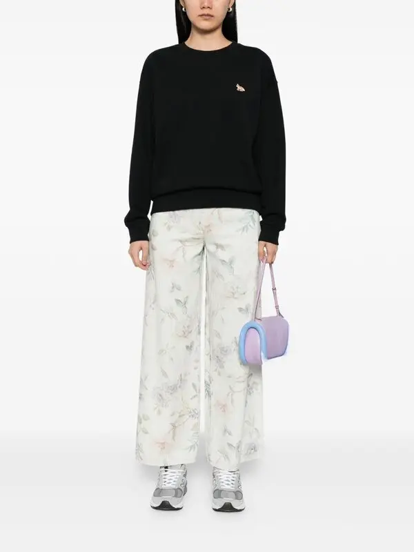 Maison Kitsuné Baby Fox Cotton Sweatshirt - Black