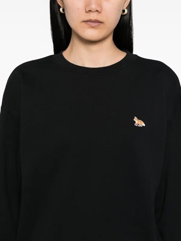 Maison Kitsuné Baby Fox Cotton Sweatshirt - Black