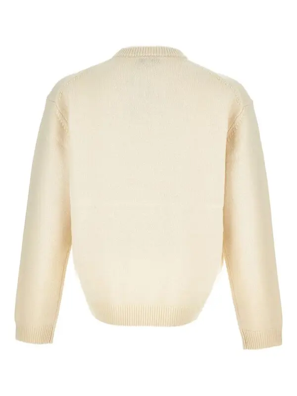Maison Kitsuné Fox Head Wool Jumper - Beige