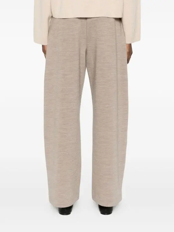 Max Mara Wool And Cotton Trousers - Beige
