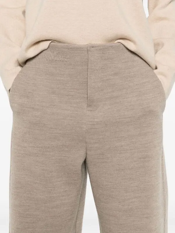 Max Mara Wool And Cotton Trousers - Beige