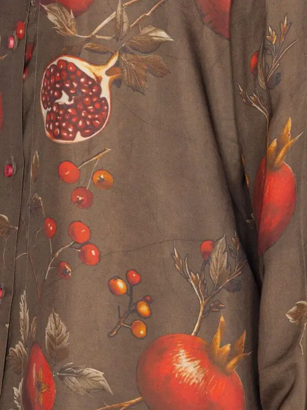 UMA WANG Printed Blouse - Brown