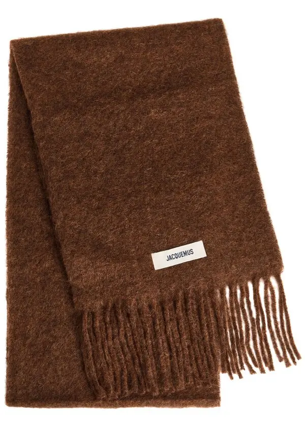 Jacquemus Carro Wool-blend Scarf - Brown