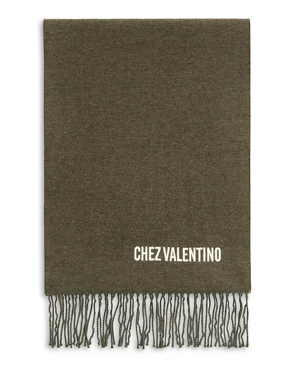Valentino Garavani Bandeaux Wool Scarf - Green