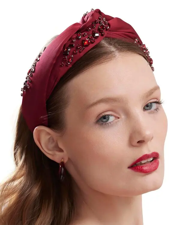 Lele Sadoughi Marlene Jeweled Headband - Garnet - 40% Off  display picture 2