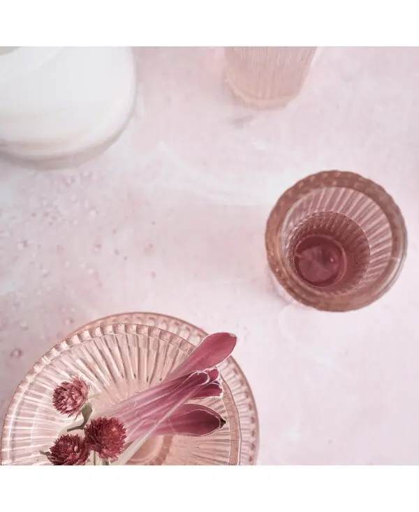 THE COLLECTIVE HOME Pressed Pink Martini Glasses, Set Of 4