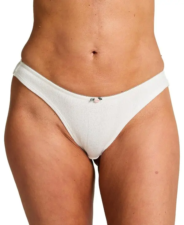 Hunkemoller Pointelle Brazilian Knickers - Snow White