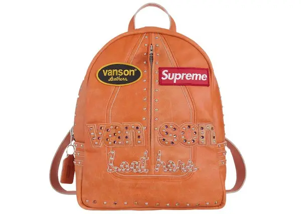 Supreme Vanson Leathers/b.b. Simon Backpack - Orange