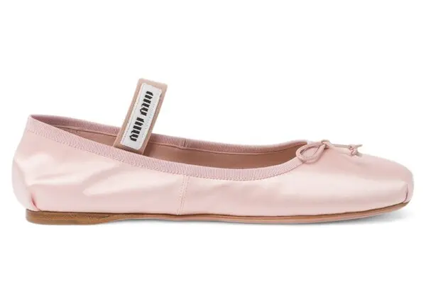 Miu Miu Satin Ballerinas - Orchid Pink