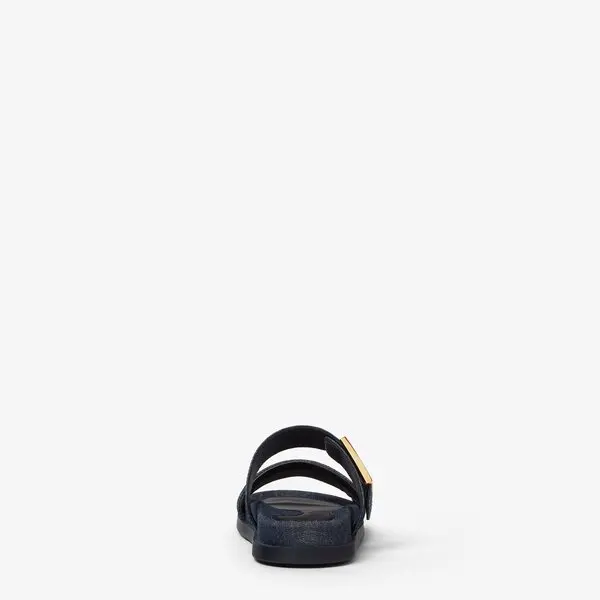Fendi Ff Tube Double-band Flat Slides