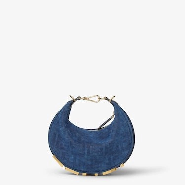 Fendi Fendigraphy Mini Hobo Bag - Blue