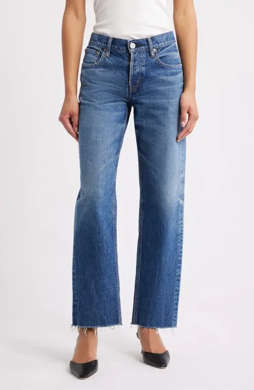 Moussy Vintage Needham Raw Hem Straight Leg Jeans