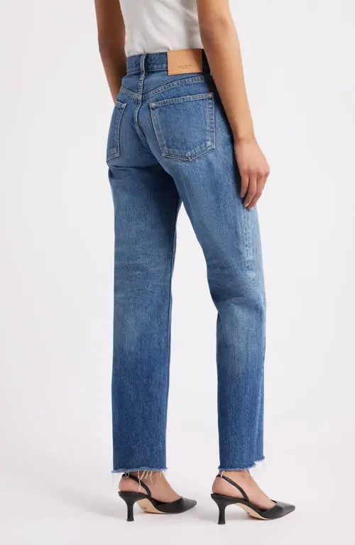Moussy Vintage Needham Raw Hem Straight Leg Jeans