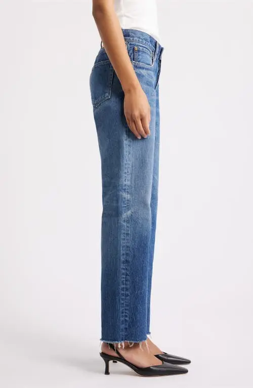 Moussy Vintage Needham Raw Hem Straight Leg Jeans