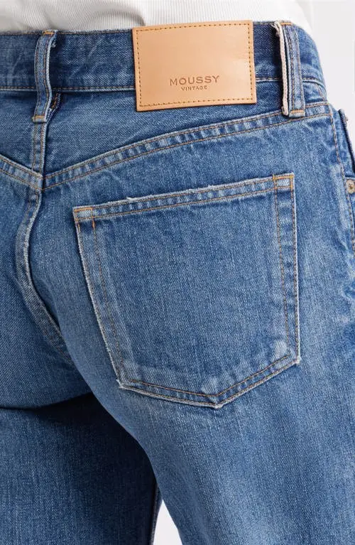 Moussy Vintage Needham Raw Hem Straight Leg Jeans