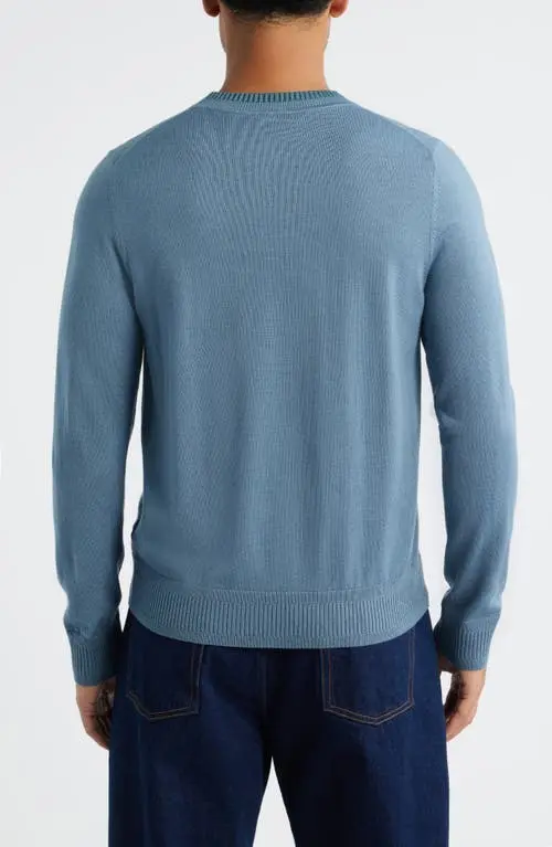 Paul Smith Merino Wool Crewneck Sweater - Greyish Blue