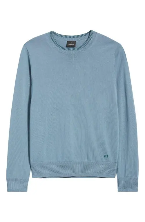 Paul Smith Merino Wool Crewneck Sweater - Greyish Blue