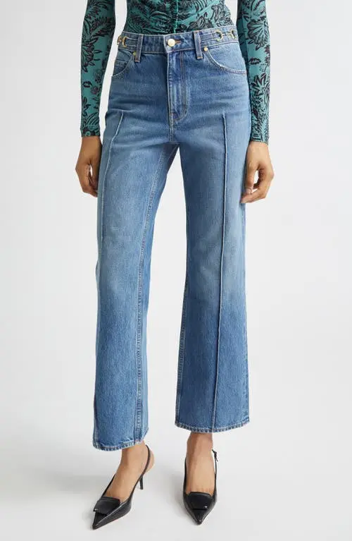 Ulla Johnson Agatha Mid-rise Straight-leg Jeans - Danube